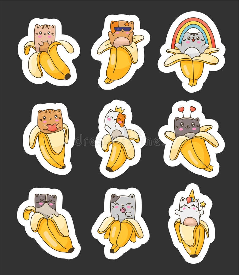 Funny Cat Banana Stock Image Image Of Snout White 198031459