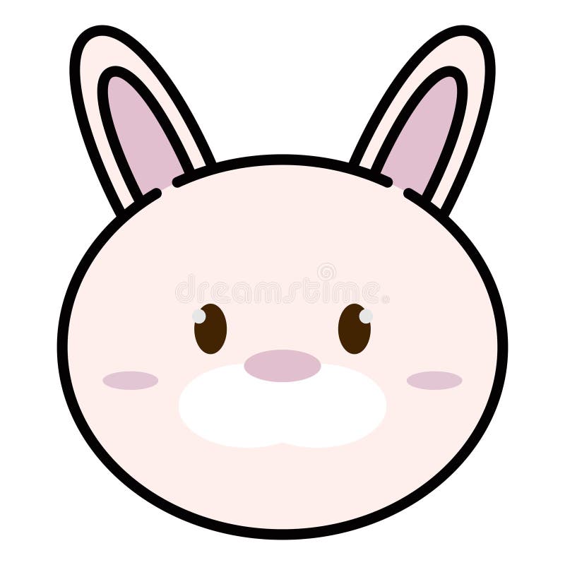 Cute Kawaii Rabbit Animal Character Vector Stock Vector - Illustration ...