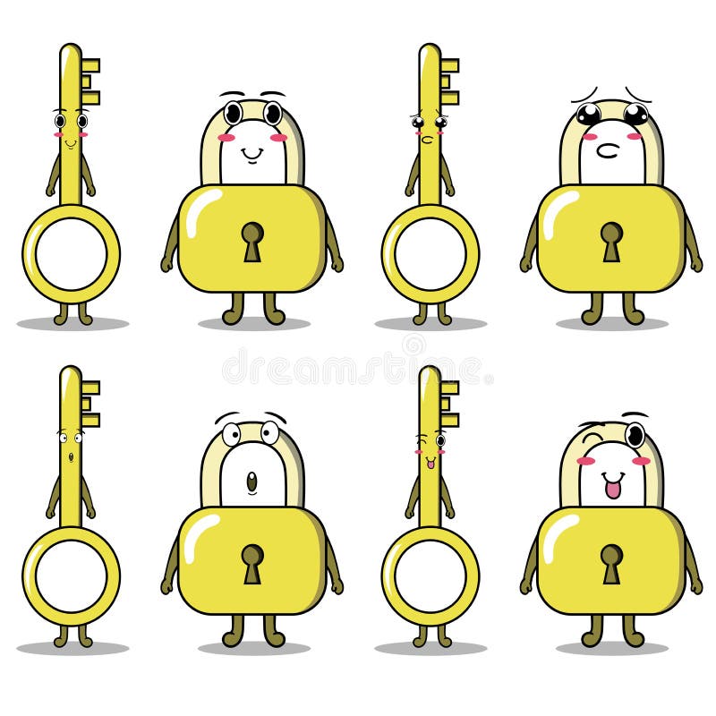 Funny Padlock Key Stock Illustrations – 442 Funny Padlock Key Stock ...