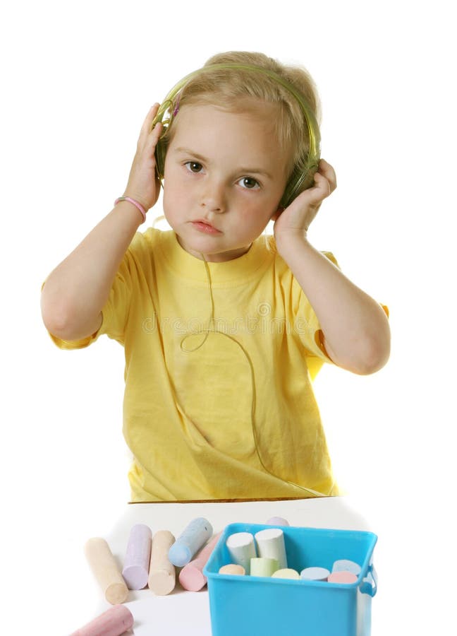 Cute kid stock photo. Image of headphones, family, wisdom - 3434080