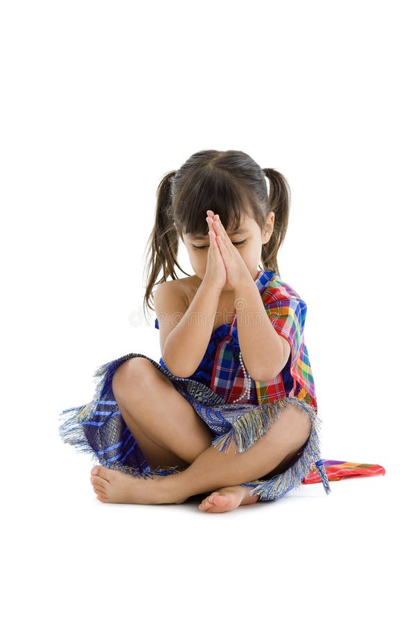 Cute kid with hand folded stock image. Image of cute - 17612751