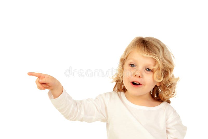 Cute Kid Pointing with His Finger at Camera Stock Image - Image of ...