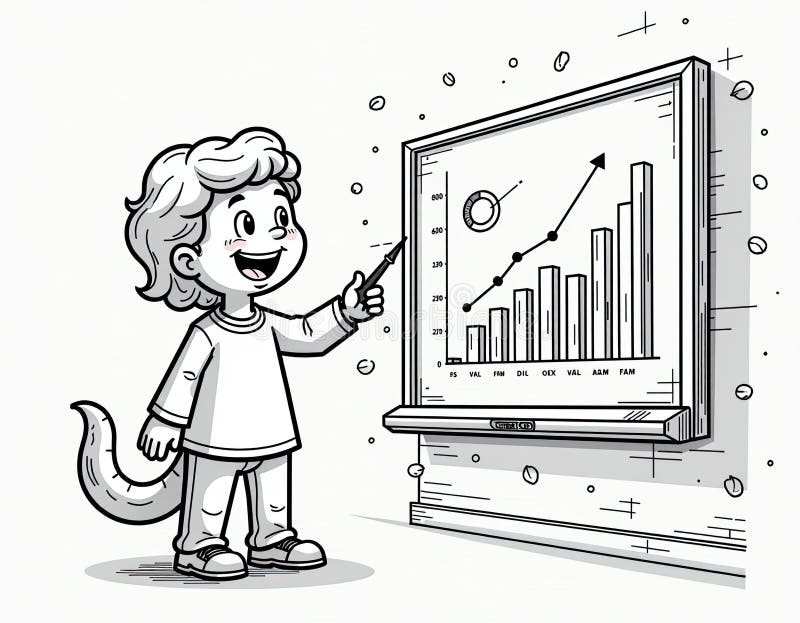 Cute Kid Presenting Business Growth Stock Illustrations – 12 Cute Kid ...