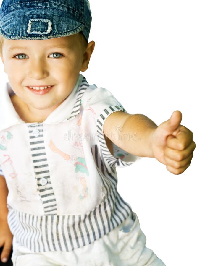 Cute kid showing ok sign stock image. Image of bright - 5789581