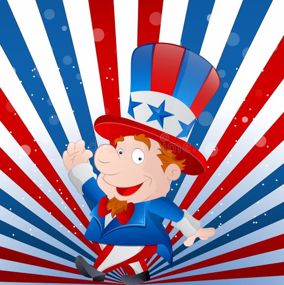 Cute Kid Uncle Sam stock illustration. Illustration of government ...