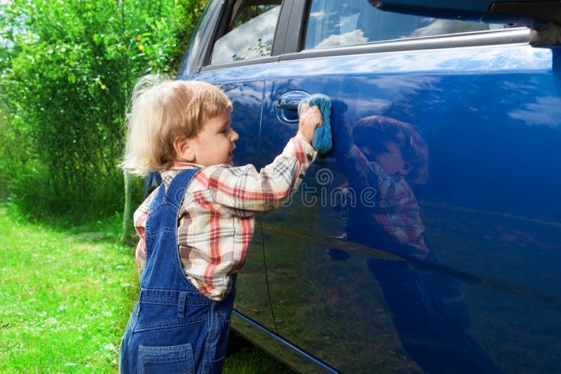 Washing car stock image. Image of scrub, bucket, children - 868129