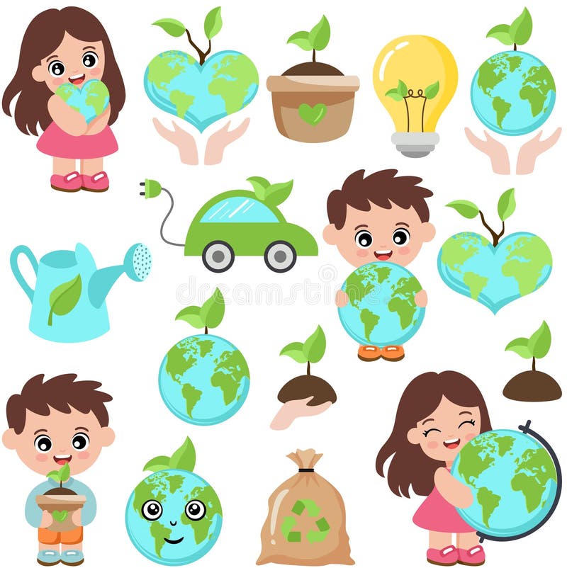 Kids Eco Earth Logo Stock Illustrations – 508 Kids Eco Earth Logo Stock ...