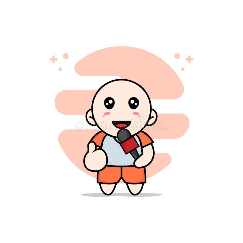 Cute Kids Character Design Wearing Samurai Helmet Costume Stock Vector ...