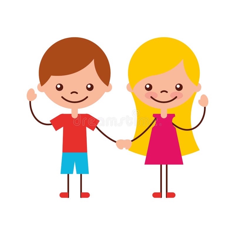 Cute kids characters icon stock vector. Illustration of design - 95189242