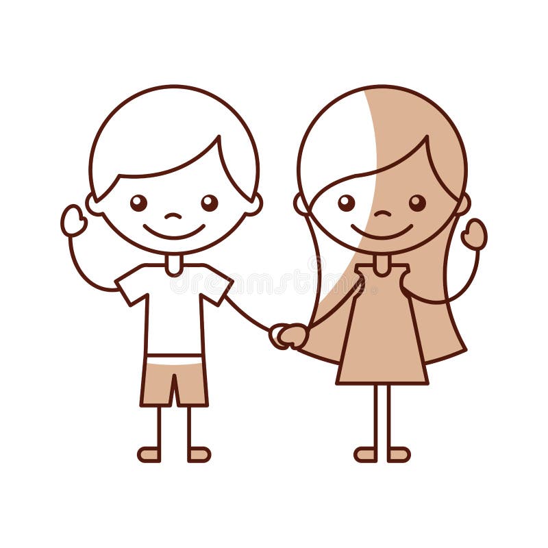 Cute kids characters icon stock vector. Illustration of joyful - 95256456