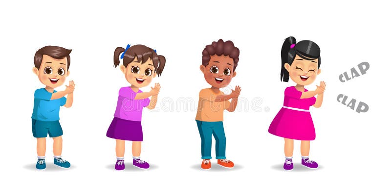 Kids Clapping Stock Illustrations – 125 Kids Clapping Stock ...