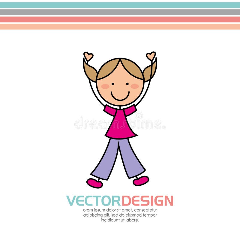 Cute kids design stock illustration. Illustration of school - 67069568
