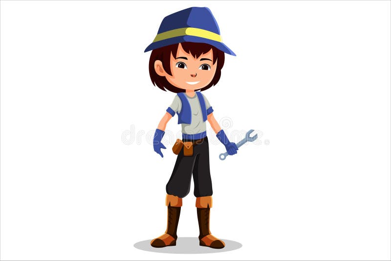 Cute Little Mechanic Boy Stock Illustrations – 102 Cute Little Mechanic ...