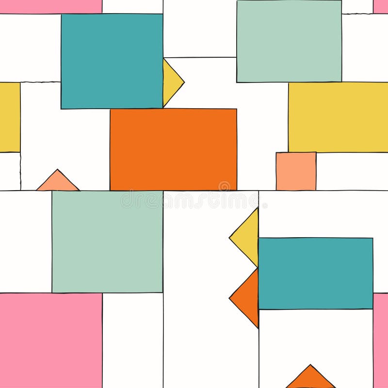 Cute kids seamless pattern stock illustration. Illustration of ...