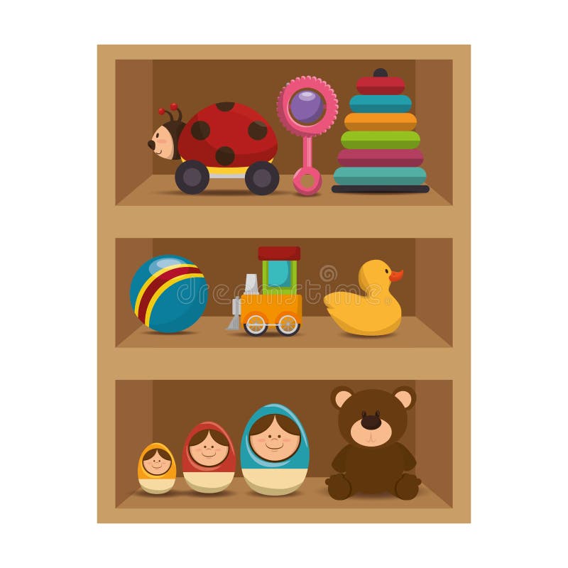 Cute kids toys icon stock illustration. Illustration of blocks - 84368547