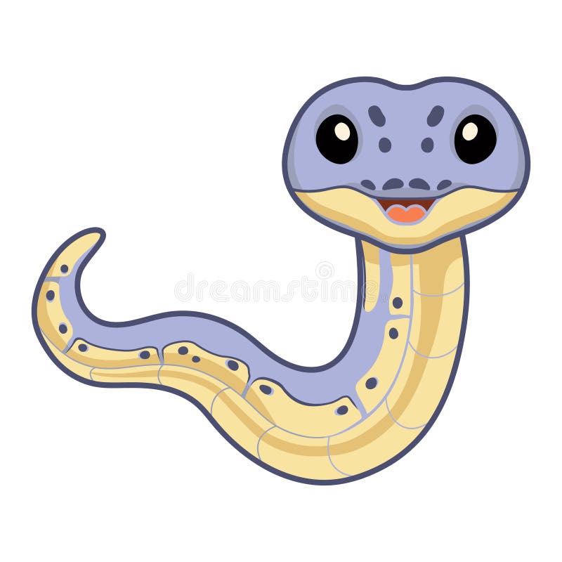 Cute Killer Clown Ball Python Cartoon Stock Vector - Illustration of ...