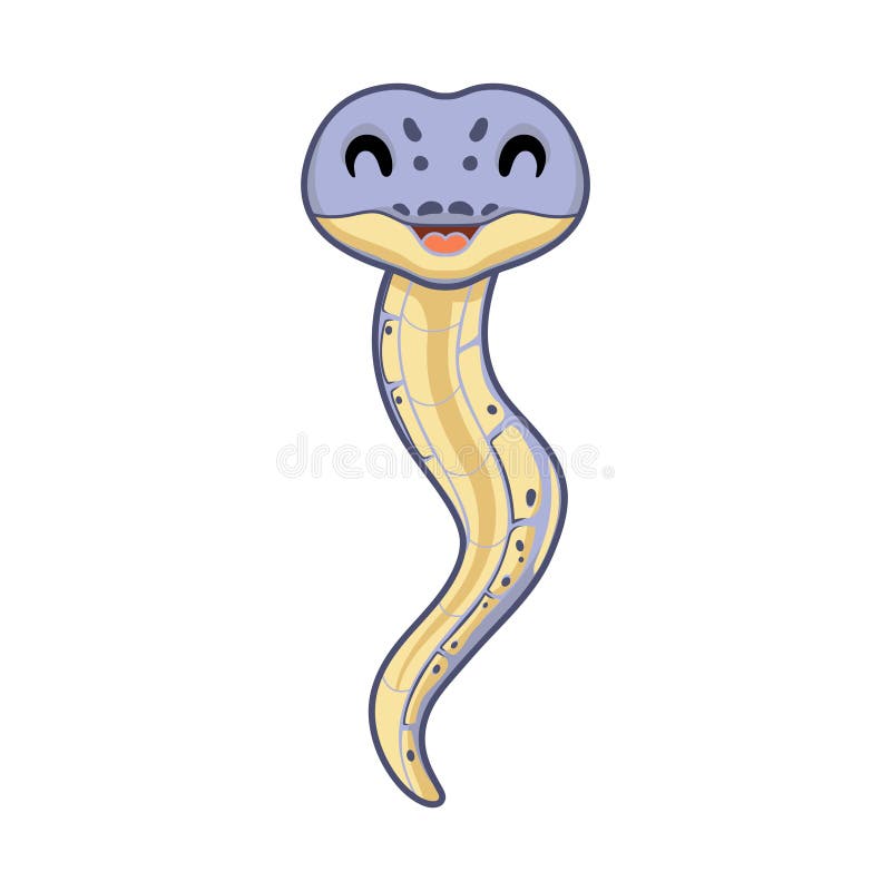 Cute Killer Clown Ball Python Cartoon Stock Vector - Illustration of ...