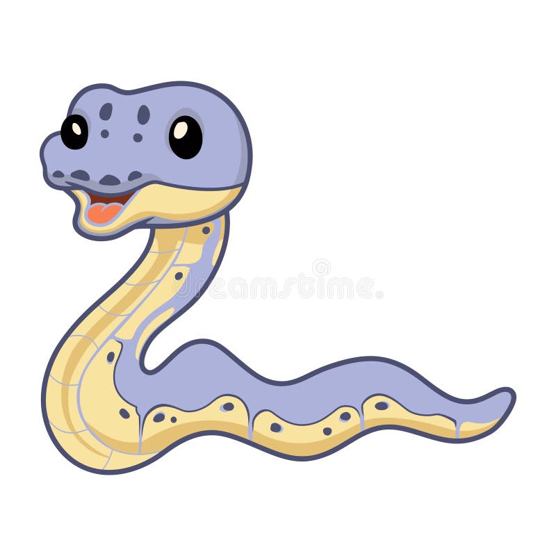 Cute Killer Clown Ball Python Cartoon Stock Vector - Illustration of ...