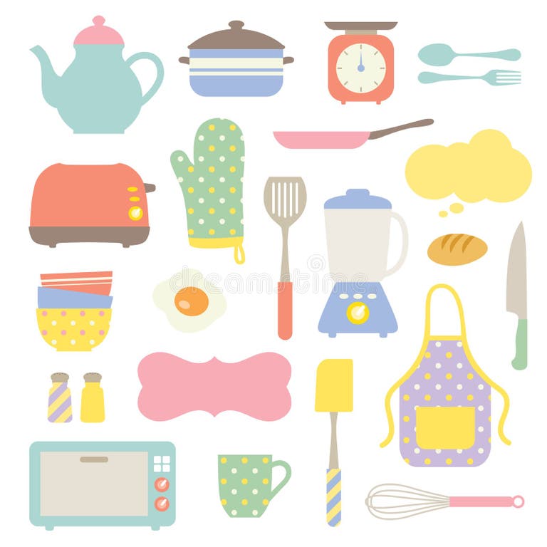 Cute Kitchen Collection Stock Illustrations – 17,434 Cute Kitchen ...