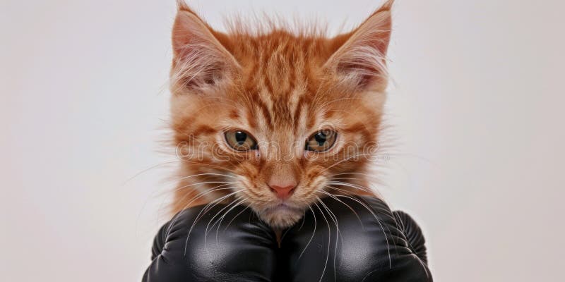 Cute Kitten Boxing stock photo. Image of playful, funny - 364154354