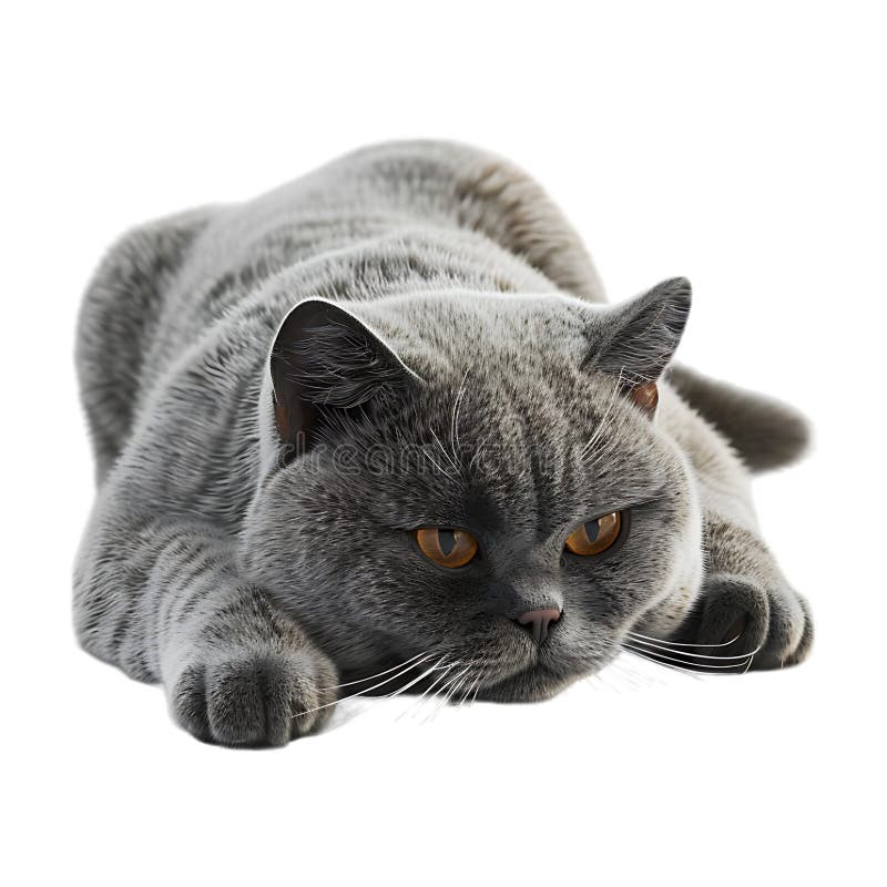 Cute Kitten Cat Laying on Transparent Background - Ai Generated Stock ...