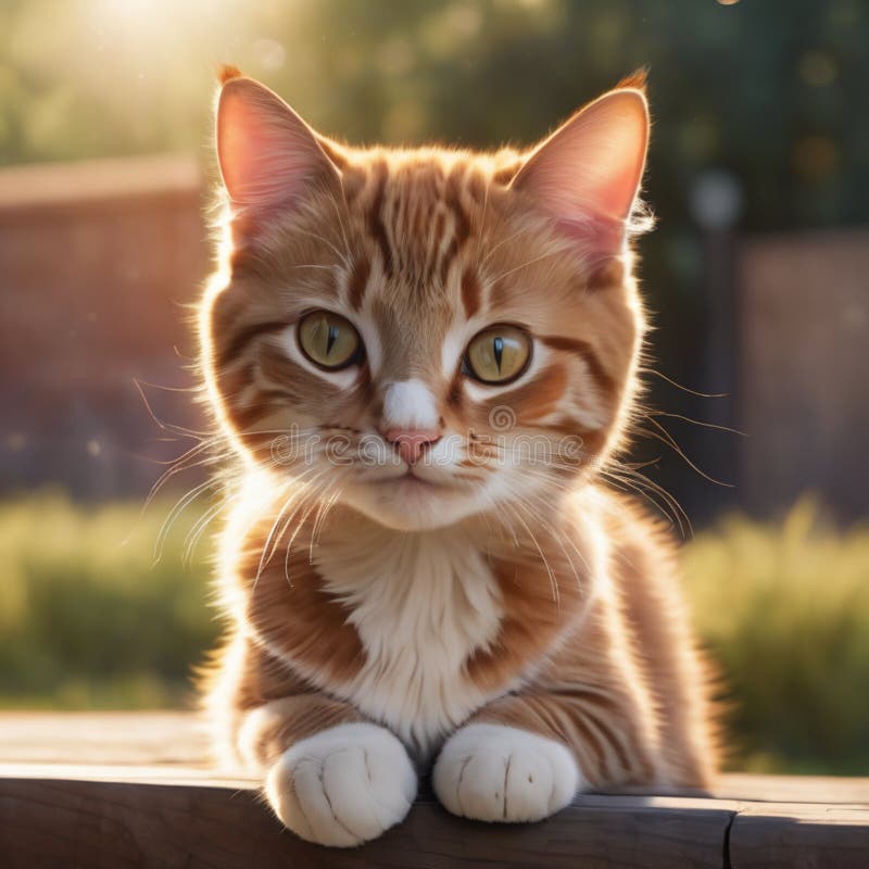 Cute Kitten Face Looking Forward Stock Illustration - Illustration of ...