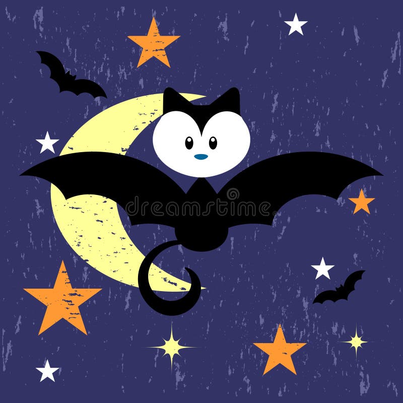Cute kitty in bat costume stock vector. Illustration of babyish - 27143371