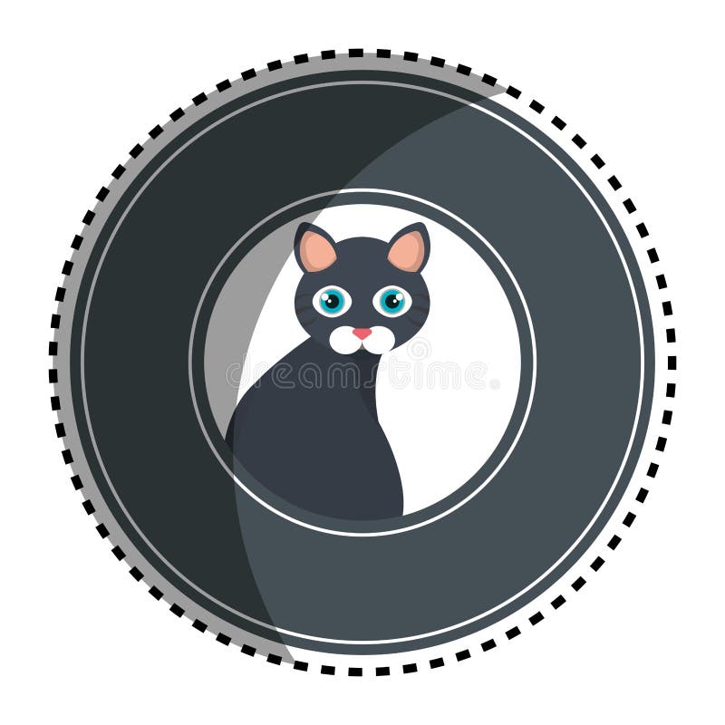 Cute kitty mascot icon stock vector. Illustration of beautiful - 88466655