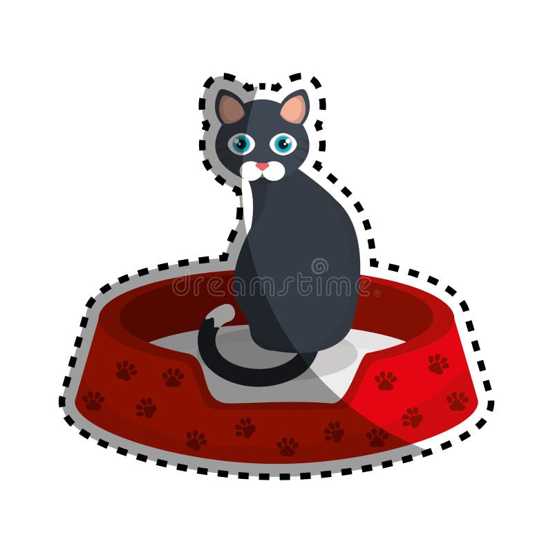 Cute kitty mascot icon stock vector. Illustration of funny - 88466670