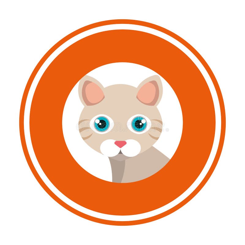 Cute kitty mascot icon stock vector. Illustration of pretty - 88468430