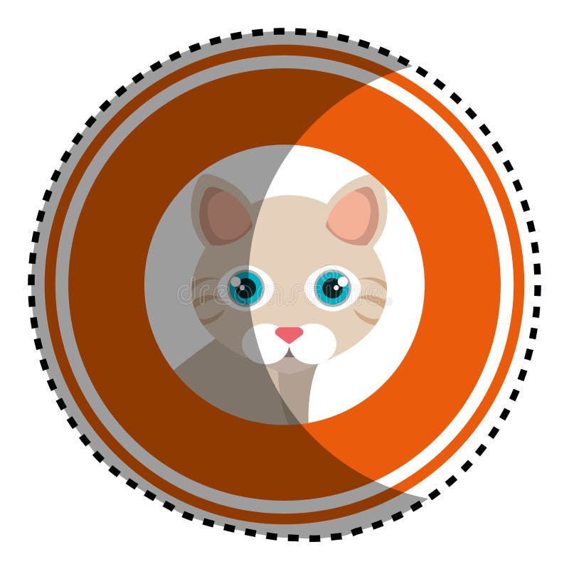 Cute kitty mascot icon stock vector. Illustration of graphic - 88468526