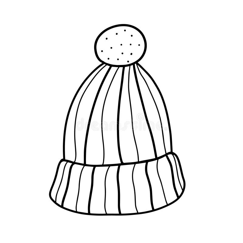 Knitted Hat Doodle Icon Vector Hand Drawing Stock Illustration ... Knitted Hat Doodle Icon Vector Hand Drawing Stock Illustration ...