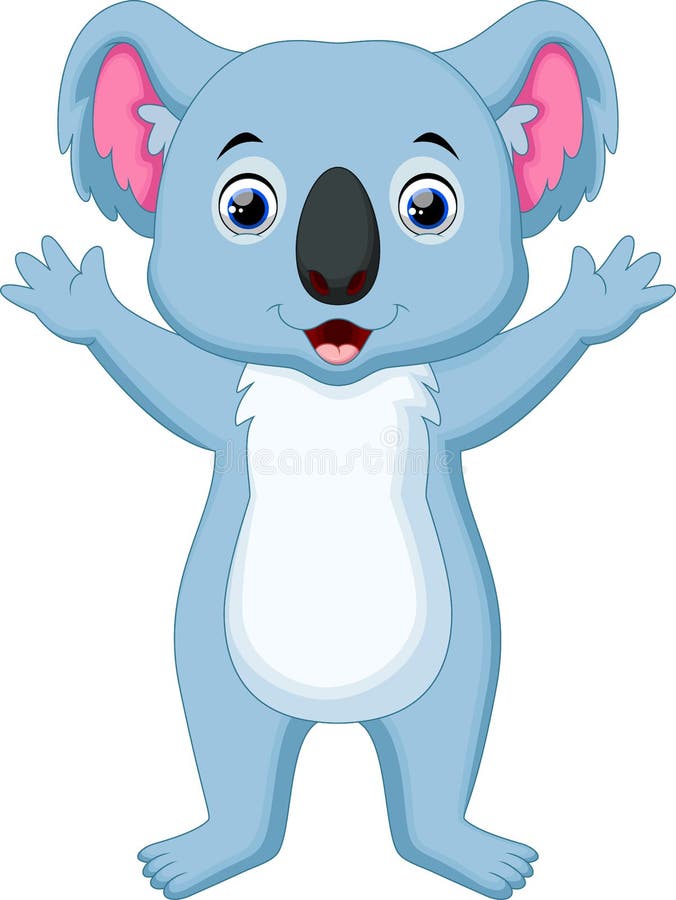 Cute koala cartoon stock illustration. Illustration of climbing - 56828078