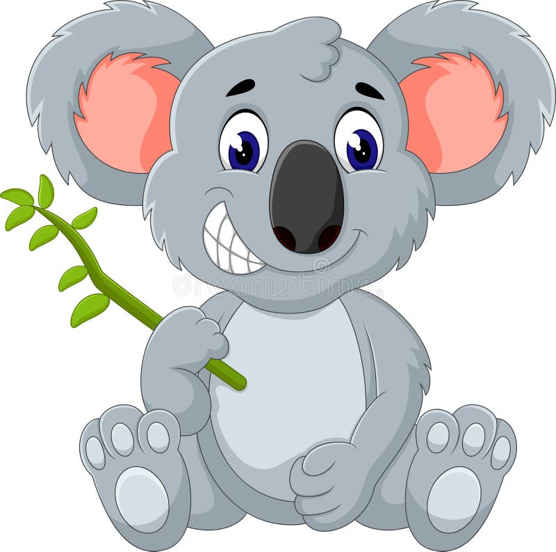 Cute koala cartoon stock vector. Illustration of climb - 62047491