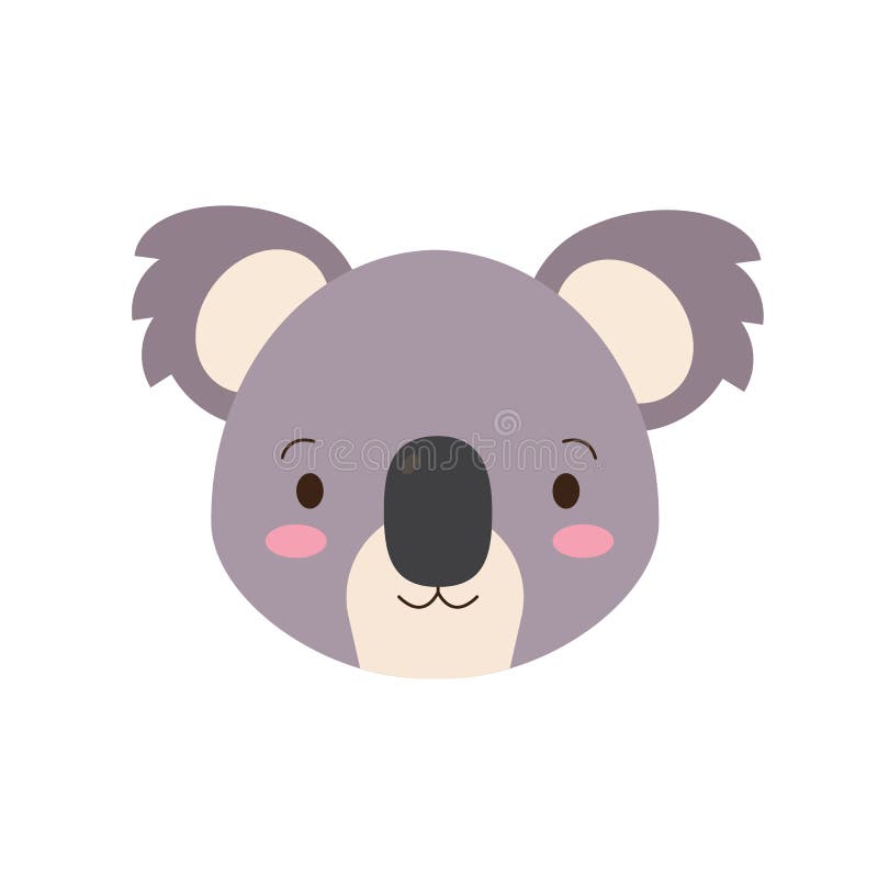 Koala Face Logo Design Template Stock Vector - Illustration of design ...
