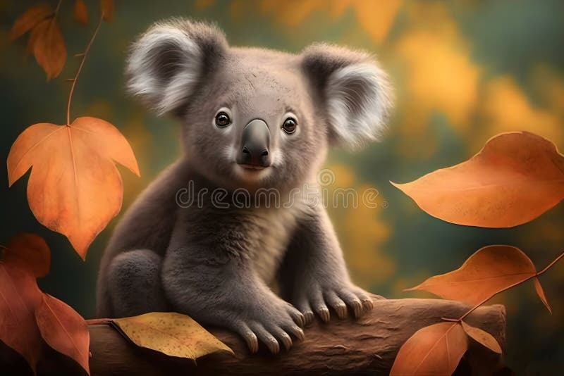 A Cute Koala. Neural Network AI Generated Stock Illustration ...