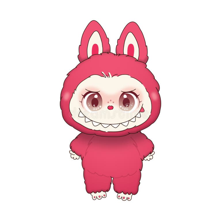 Labubu vector illustration stock vector. Illustration of elves - 395091117