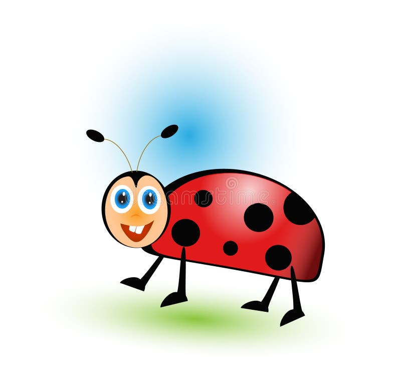 Cute ladybug cartoon stock vector. Illustration of insect - 26423278