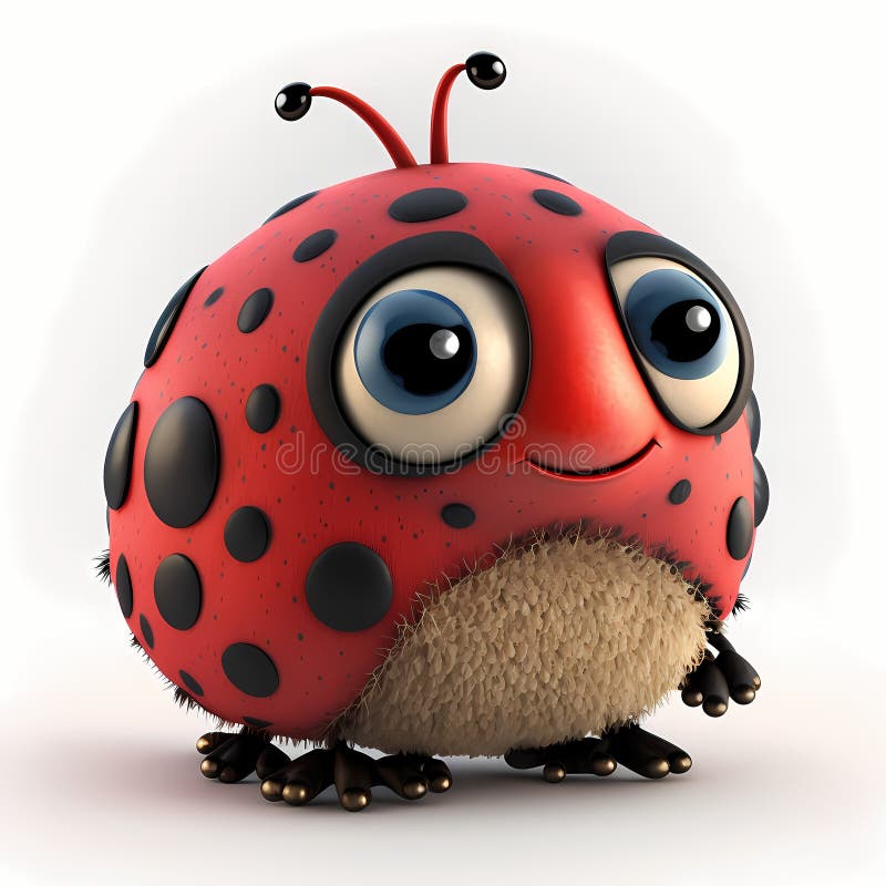 Ladybug Cartoon Style. Generative AI Stock Illustration - Illustration ...