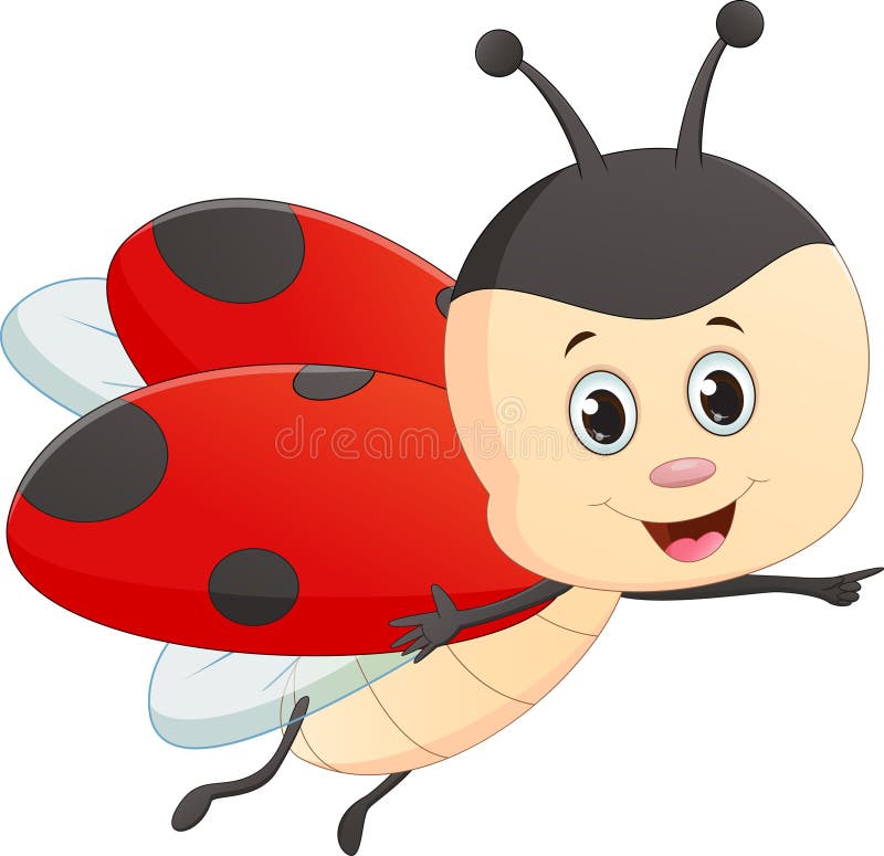 Cute ladybug cartoon stock vector. Illustration of spot - 53699851