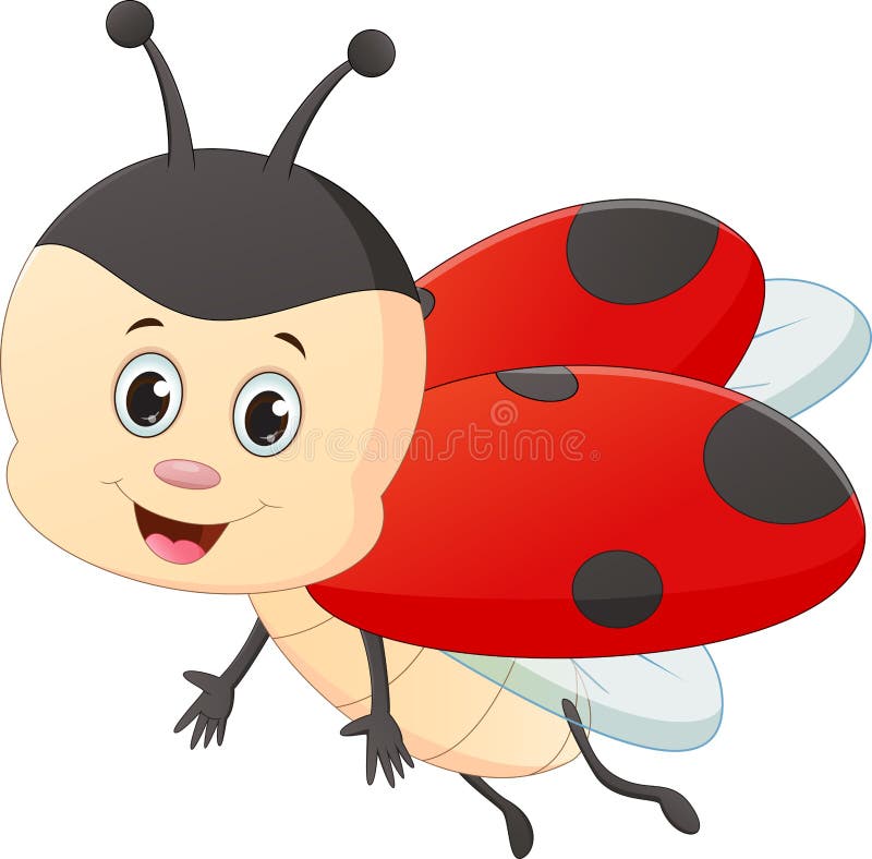 Cute ladybug cartoon stock vector. Illustration of children - 73013157
