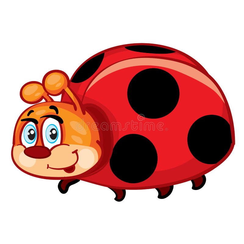 Red Spotted Ladybug Cartoon Character Stock Illustrations 138 Red