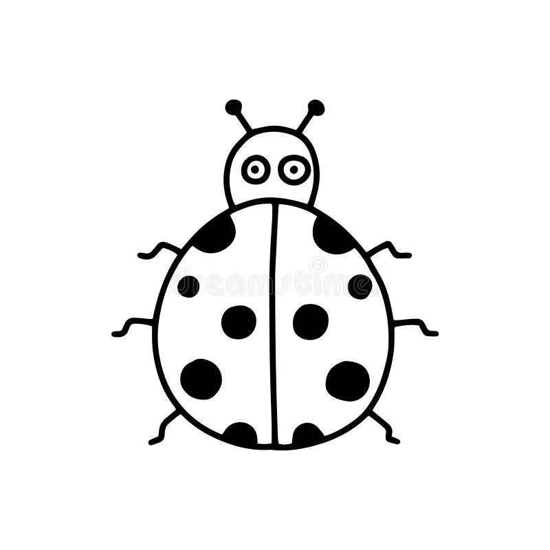 Cute Ladybug. Doodle Style. Vector Illustration Stock Vector ...