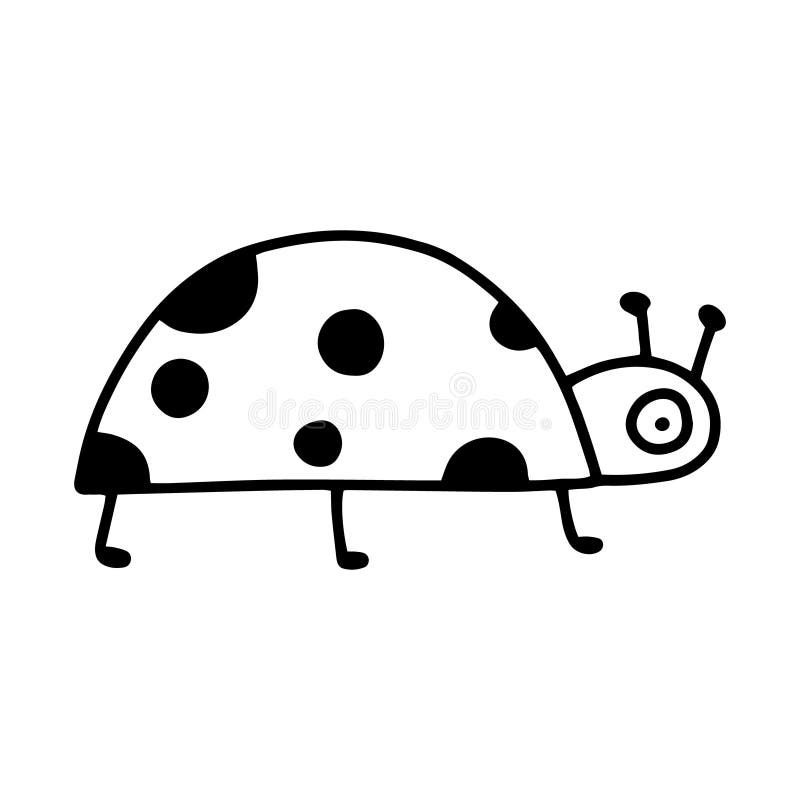 Cute Ladybug. Doodle Style. Vector Illustration Stock Vector ...