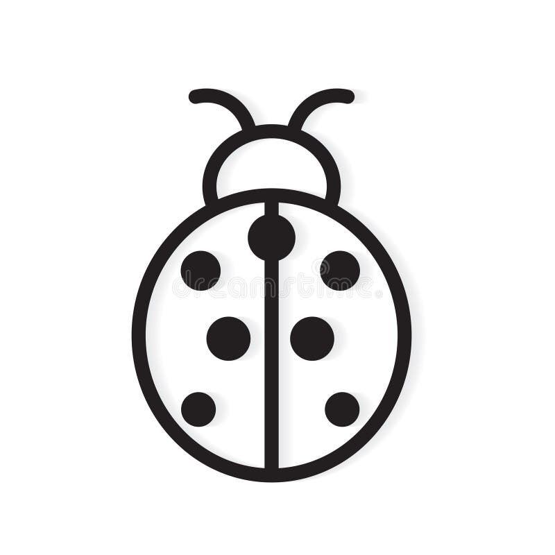 Cute ladybug icon stock vector. Illustration of symbol - 161274056
