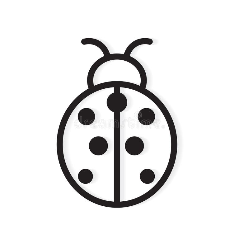 Cute ladybug icon stock vector. Illustration of symbol - 161274056