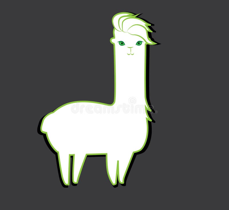 Cute Lama Character stock illustration. Illustration of mammal - 81262008