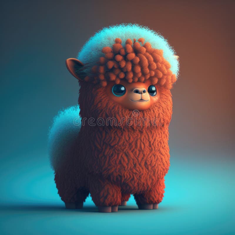 Cute lama character stock illustration. Illustration of alpaca - 269436095