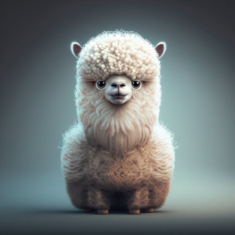 Cute lama character stock illustration. Illustration of adorable ...