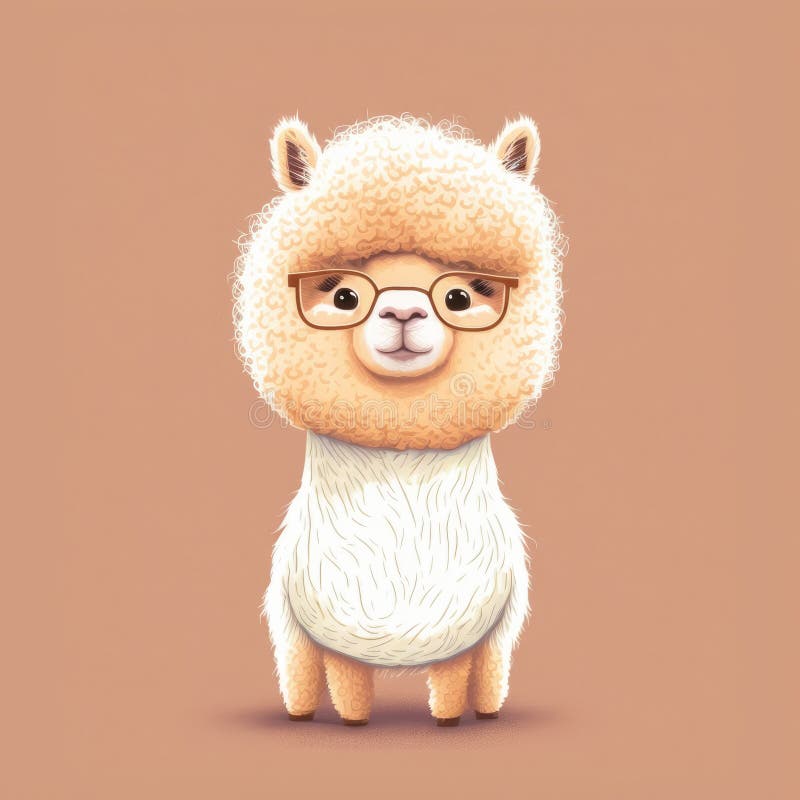 Cute lama character stock illustration. Illustration of wool - 269436115